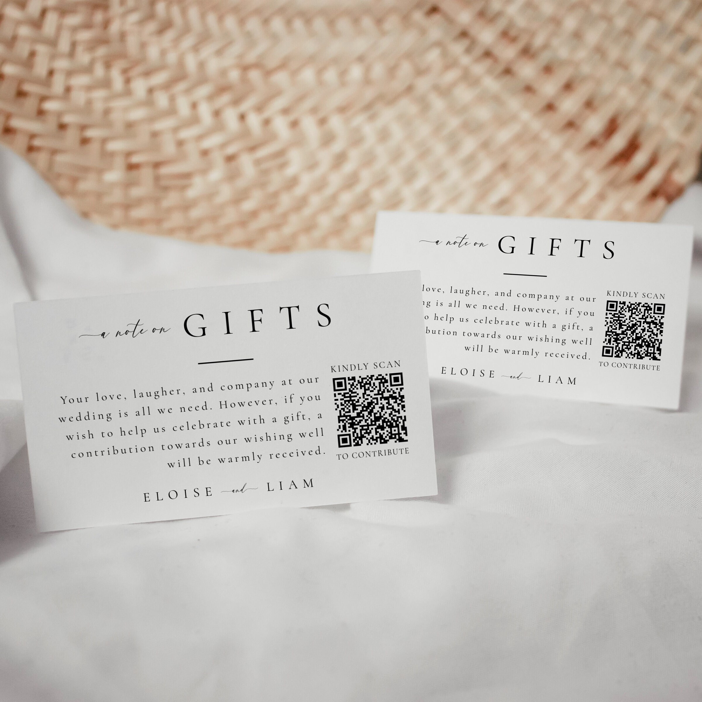 Note on Gifts Card Template, QR Code Registry, Custom Invitation ...