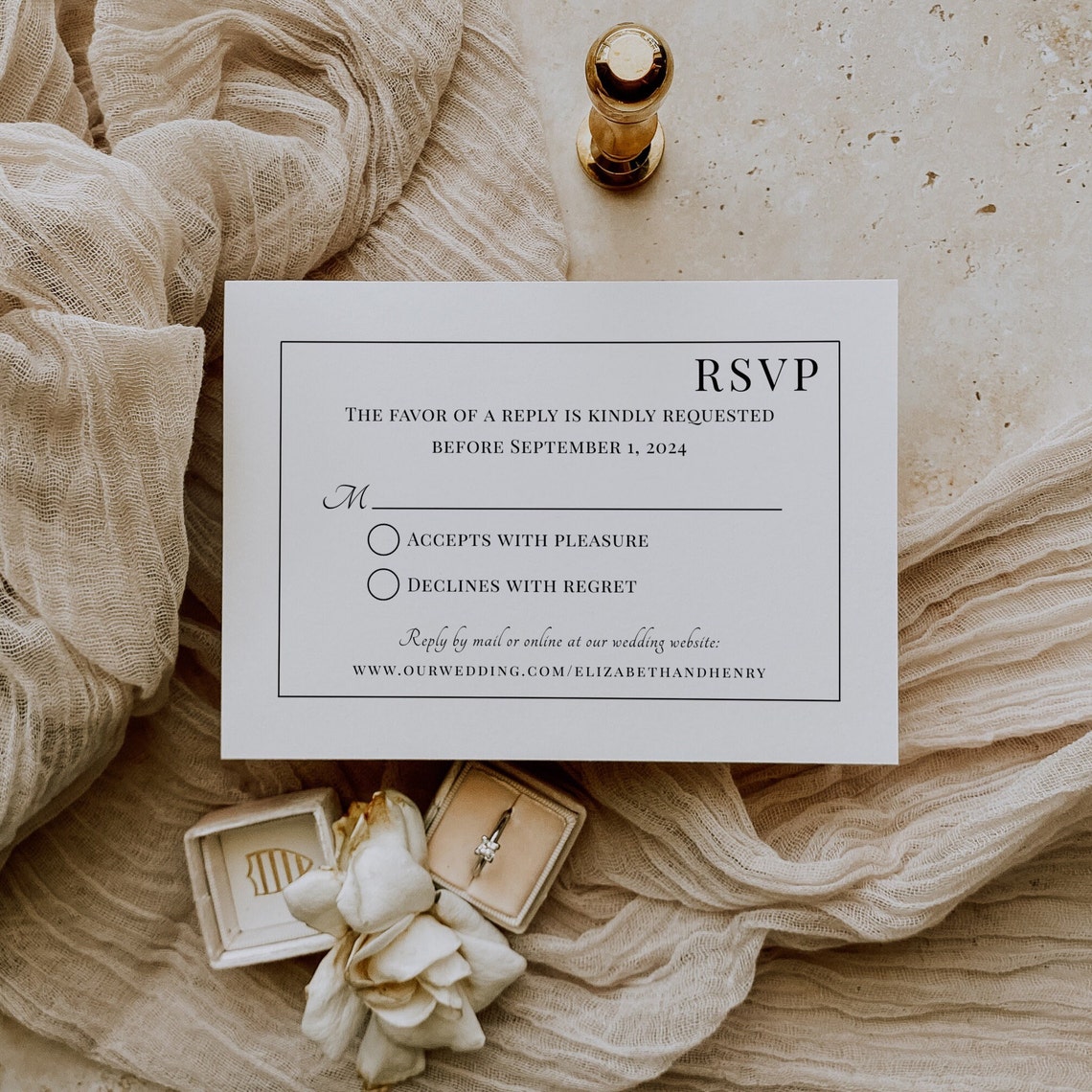 Wedding RSVP Card, Invite Acceptance Card, Invitation Reply, RSVP Card ...