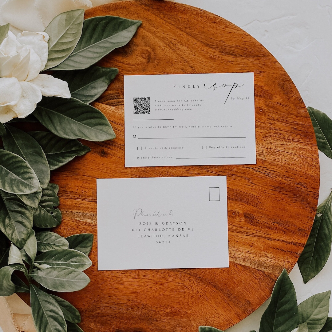 Postrsvp Qr Code Wedding