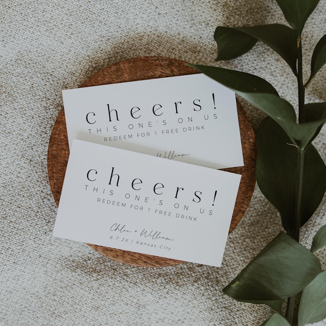 Drink Ticket Template, Editable Drink Ticket, Happy Hour Ticket ...