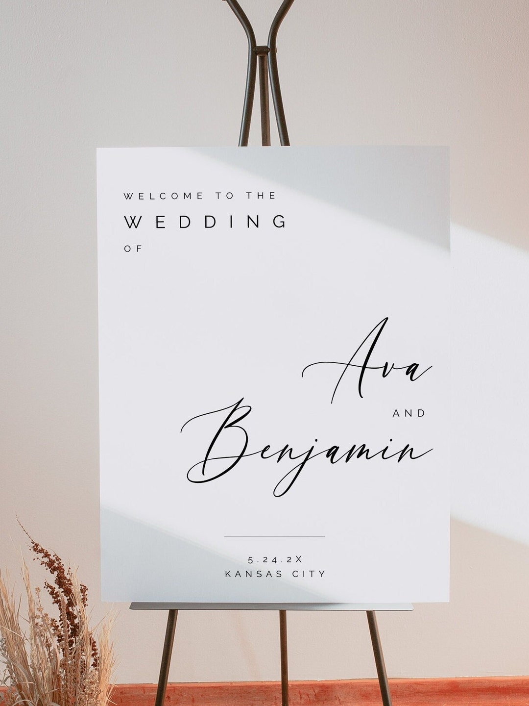Timeless Wedding Welcome Sign, Formal Wedding Welcome Sign, Modern ...