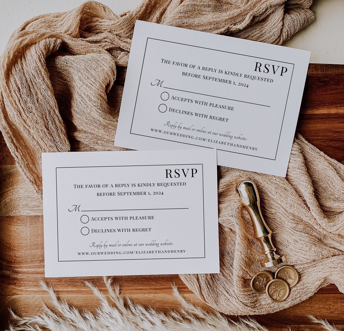 Wedding RSVP Card, Invite Acceptance Card, Invitation Reply, RSVP Card ...