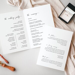 Church Wedding Program Template Instant Download, Wedding Program Bi ...