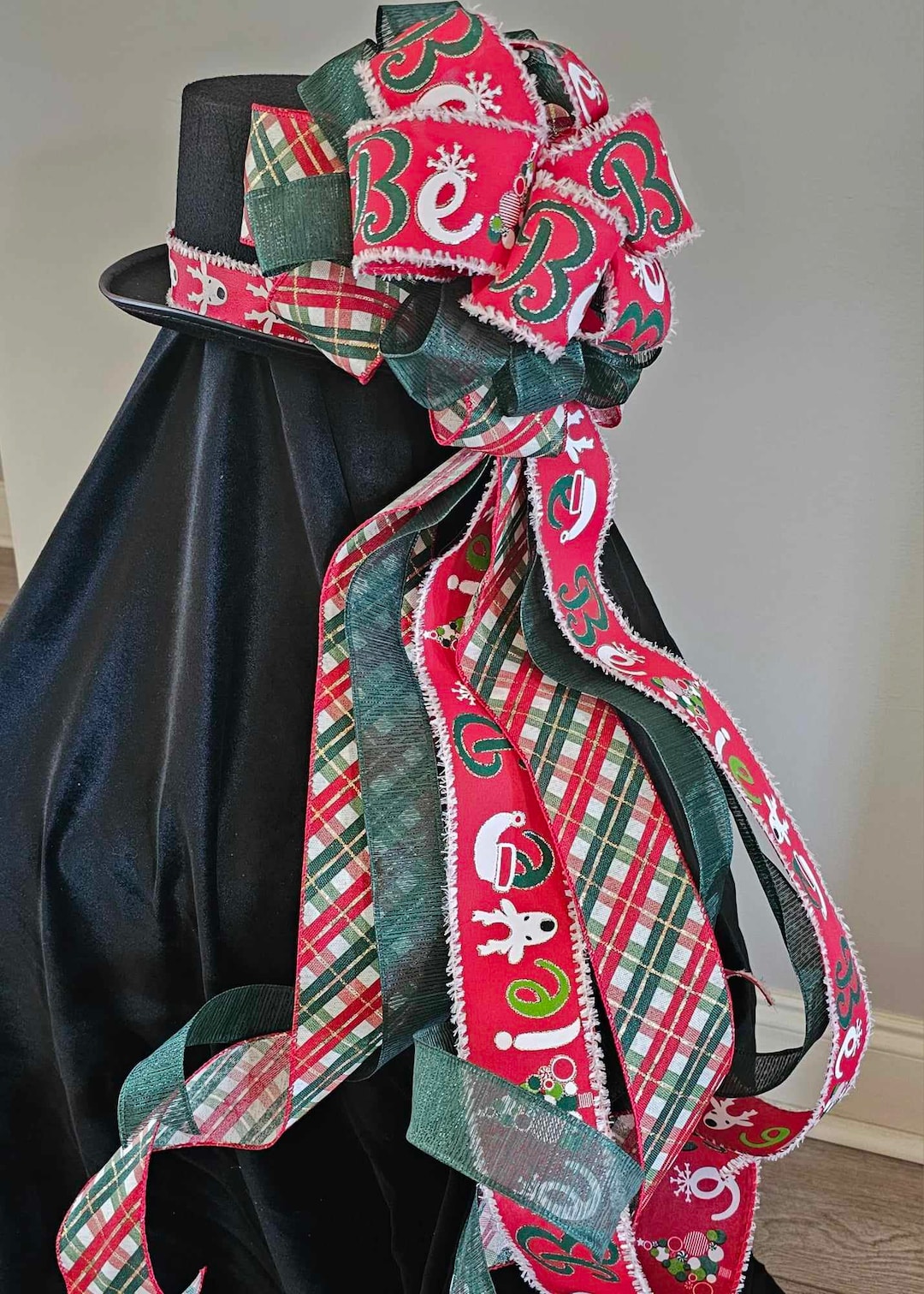 Believe Christmas Tree Topper or Party Hat. Red and Green - Etsy