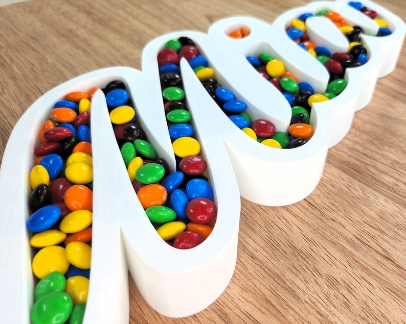 Name Party Plate Personalised, Fillable Letters, Custom Candy Dish ...