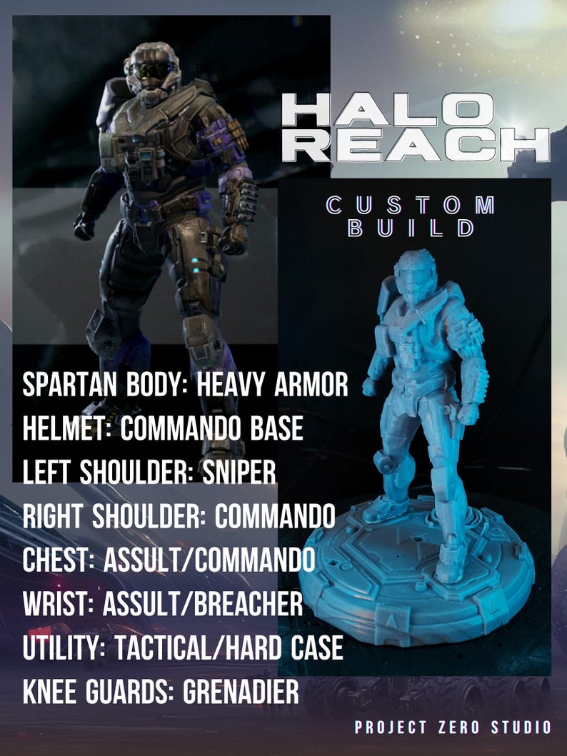 HALO REACH SPARTAN Custom 3d Print Model Figure - Etsy
