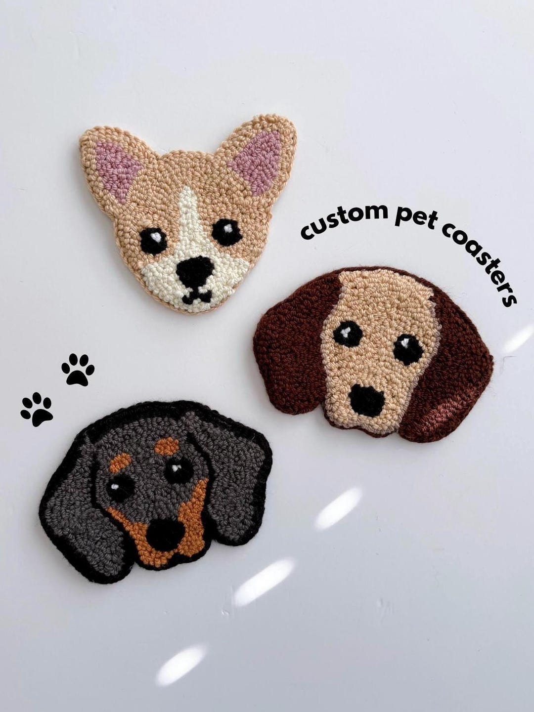Custom Pet Coaster, Custom Animal Gift, Dog Coaster, Cat Coaster ...