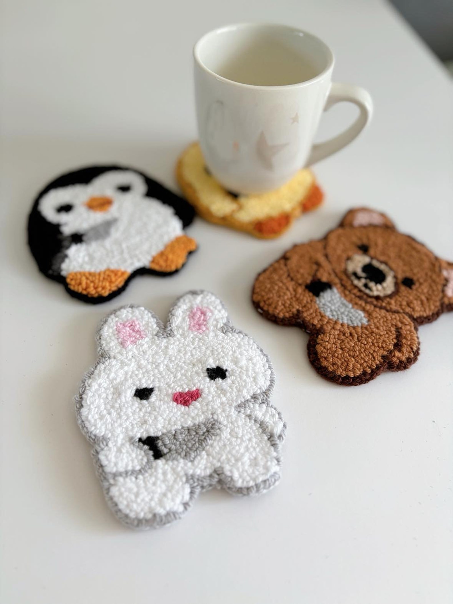 Duck With Knife, Cute Funny Animals Holding Knives, Punch Needle Animal ...