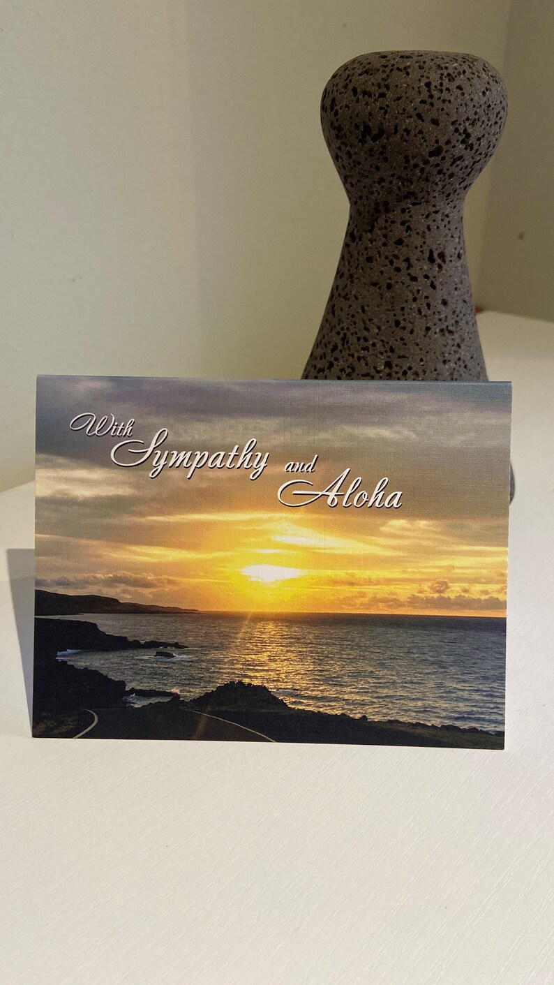 Hawaiian Sympathy/mahalo Greeting Cards With Scripture - Etsy