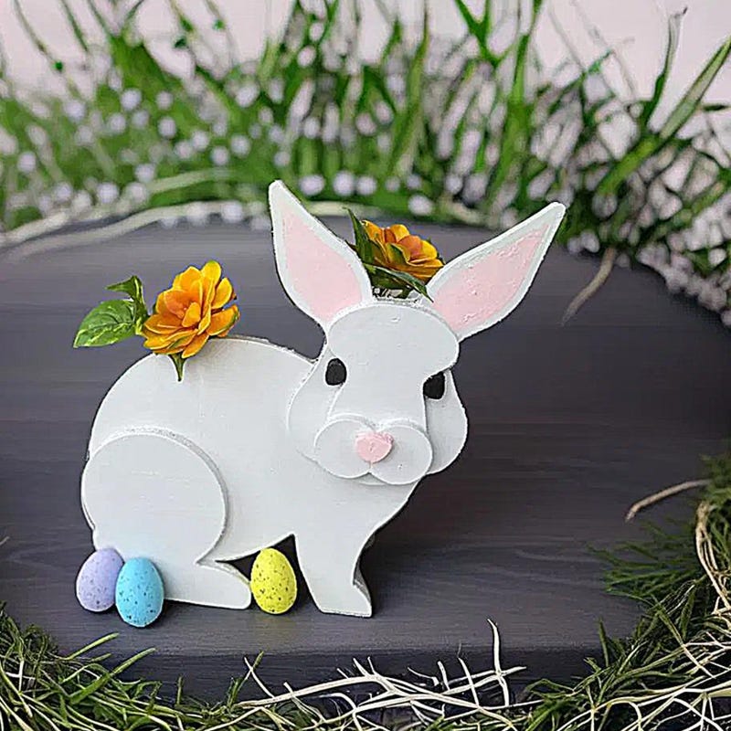 Rabbit Planter - Etsy