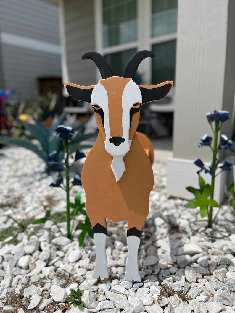 Custom Goat Planter – Handmade Wooden Pet Memorial, Garden Décor, Gift ...