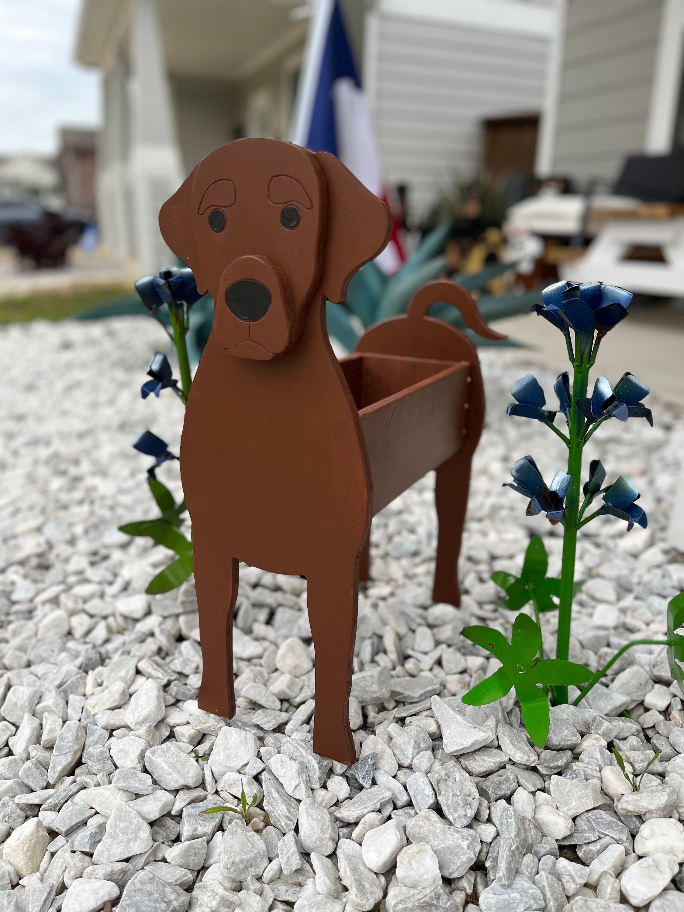 Custom Labrador Planter – Handmade Wooden Pet Memorial, Garden Décor ...