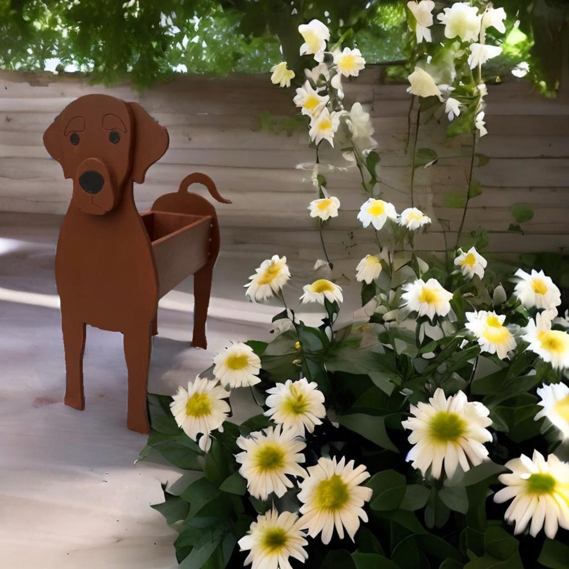 Custom Labrador Planter – Handmade Wooden Pet Memorial, Garden Décor ...