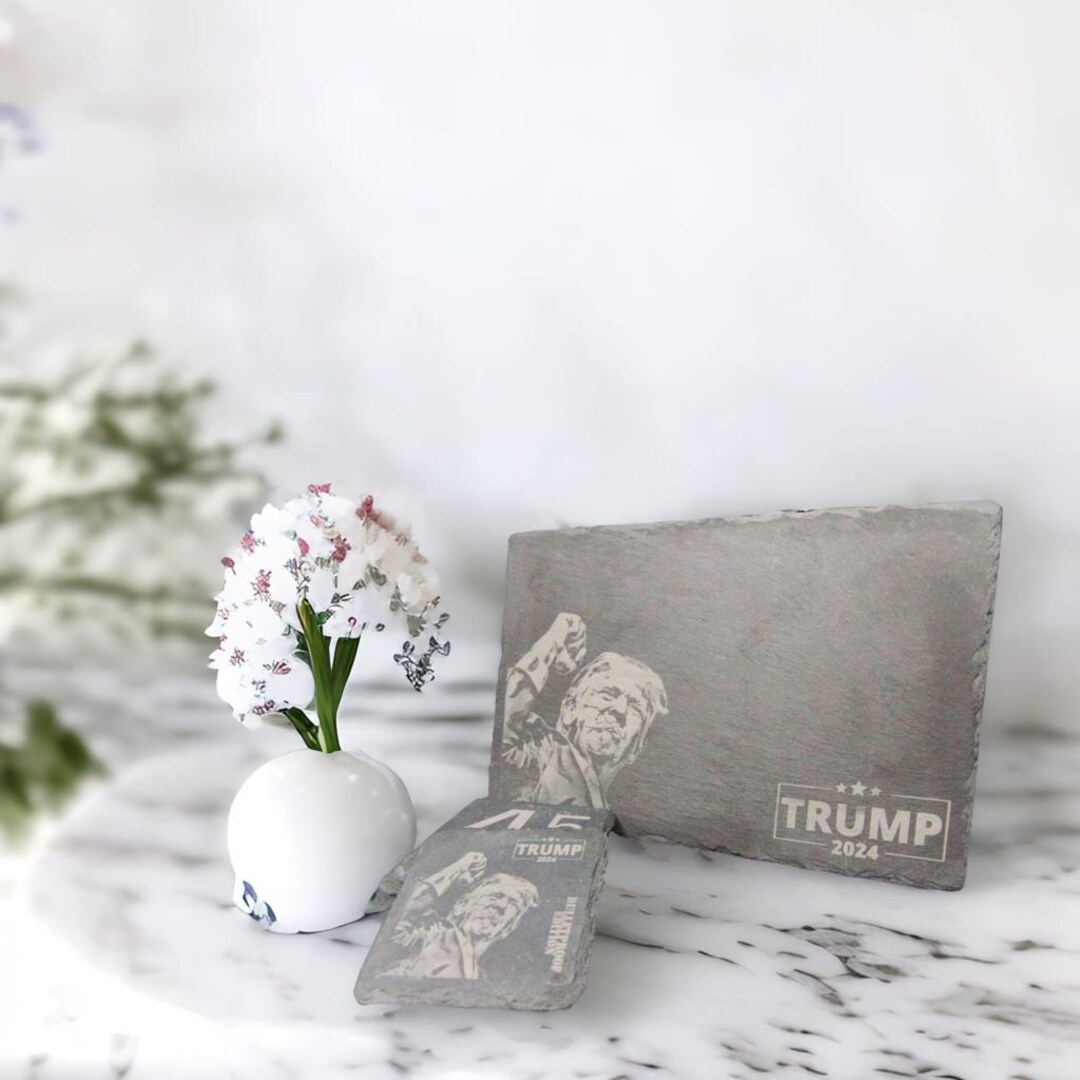 Trump Slate Coasters and Cheese Board - Etsy