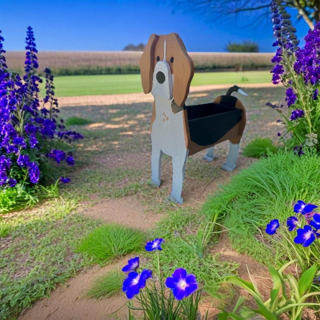 Handcrafted Beagle Planter - Etsy