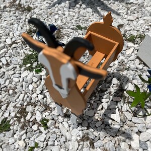 Custom Goat Planter – Handmade Wooden Pet Memorial, Garden Décor, Gift ...