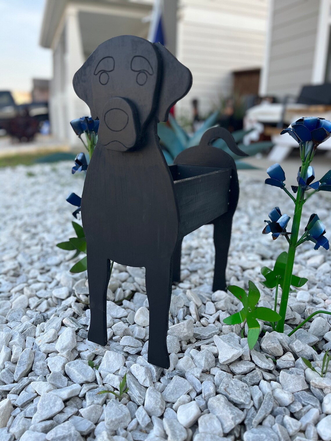 Custom Labrador Planter – Handmade Wooden Pet Memorial, Garden Décor ...
