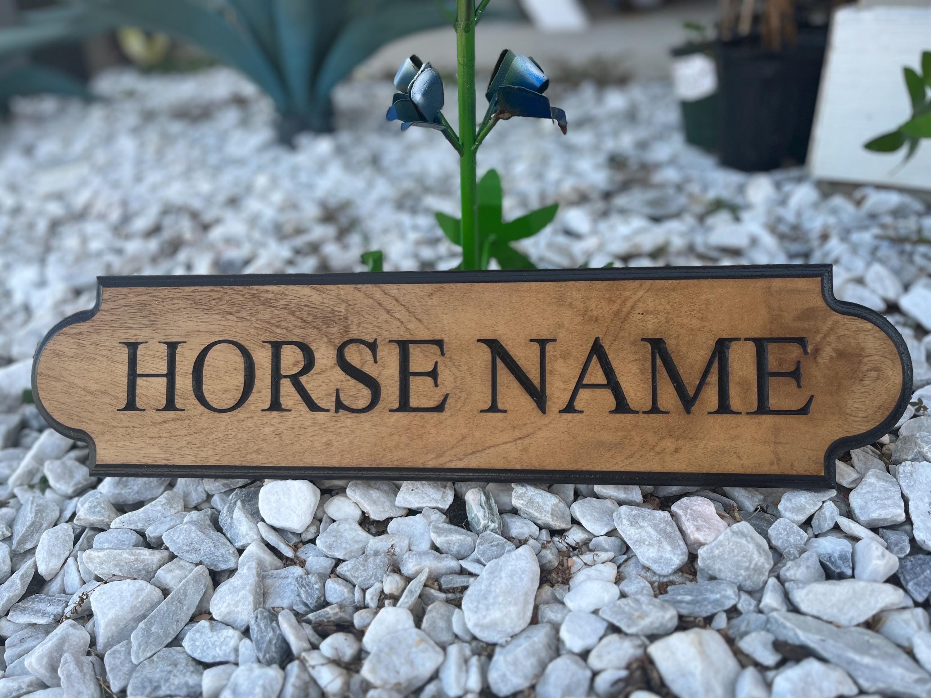 Horse Stall Name Sign - Etsy