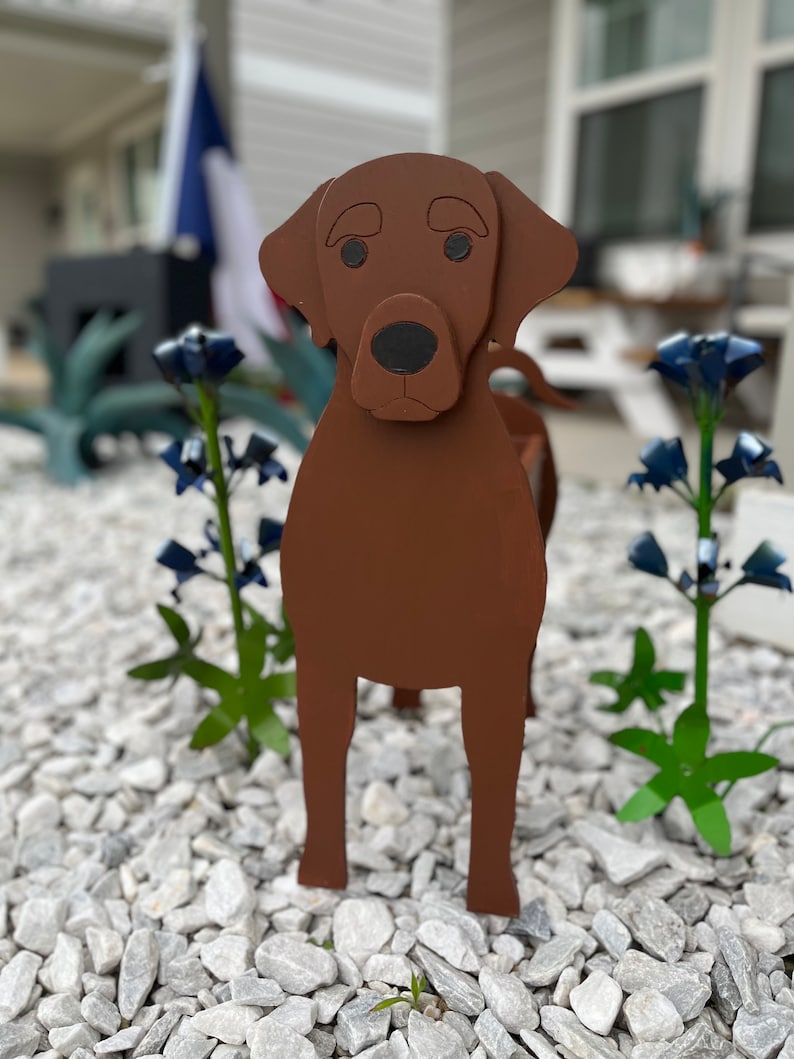 Custom Labrador Planter – Handmade Wooden Pet Memorial, Garden Décor ...
