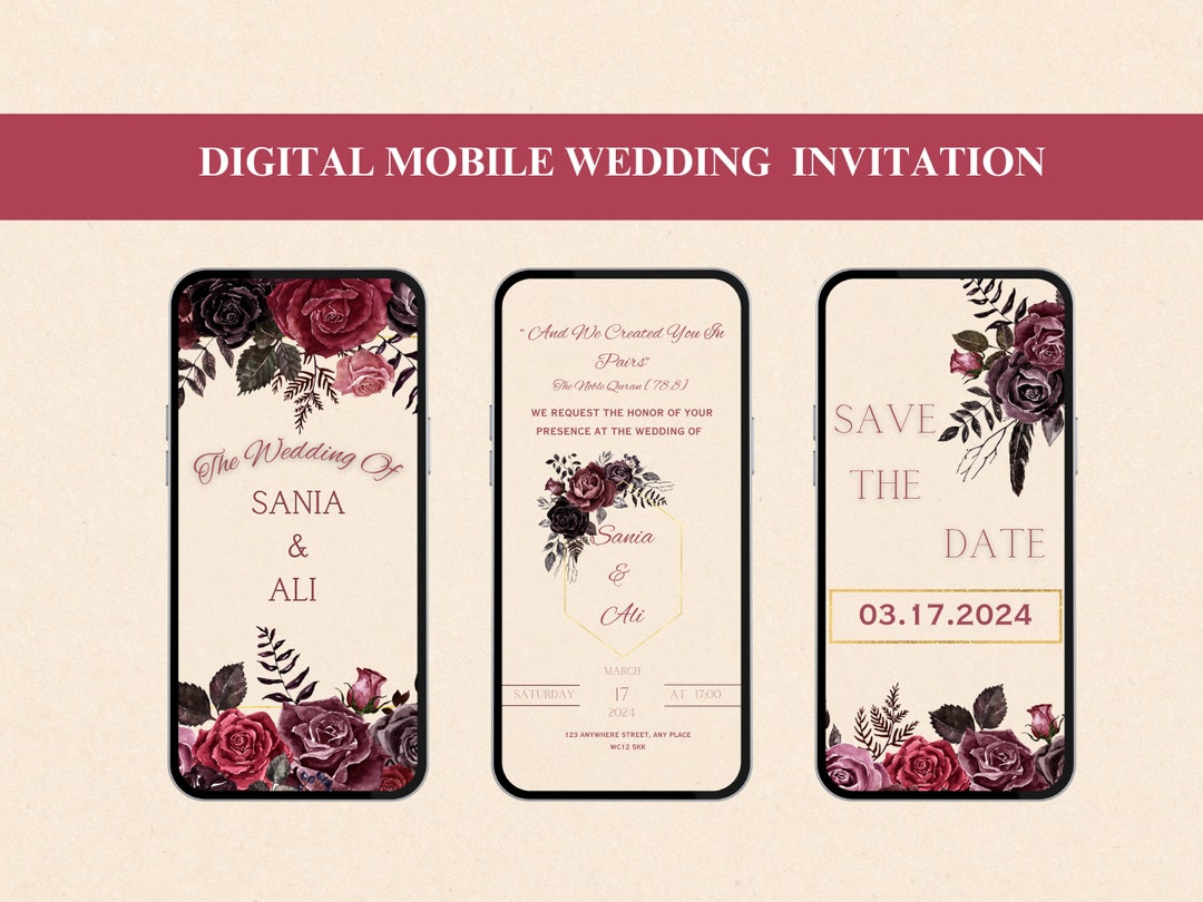 Editable Digital Muslim Wedding Invitation, Shaadi, Walimah, Somali ...