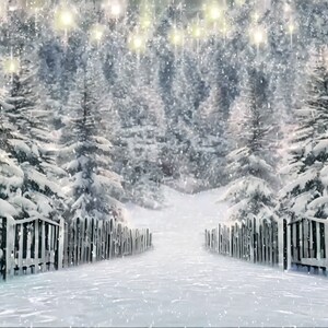 8 Winter Scenes, Wall Art, Christmas Background, Whimsical Winter ...