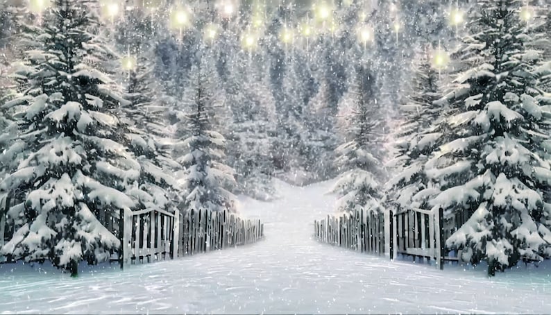 8 Winter Scenes, Wall Art, Christmas Background, Whimsical Winter ...