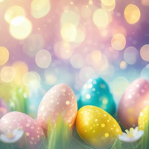 Digital Easter Background, Easter Scene, Easter Bunny, Easter Baby ...