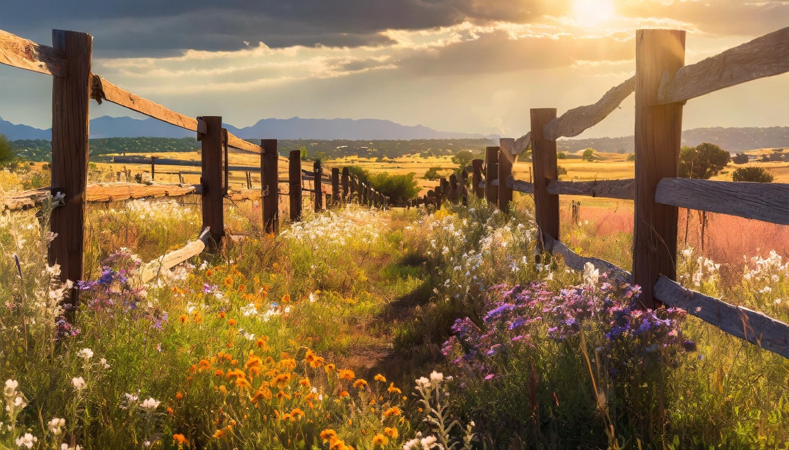 10 Rustic Ranch Fence Digital Background, Digital Backdrop, Rustic ...
