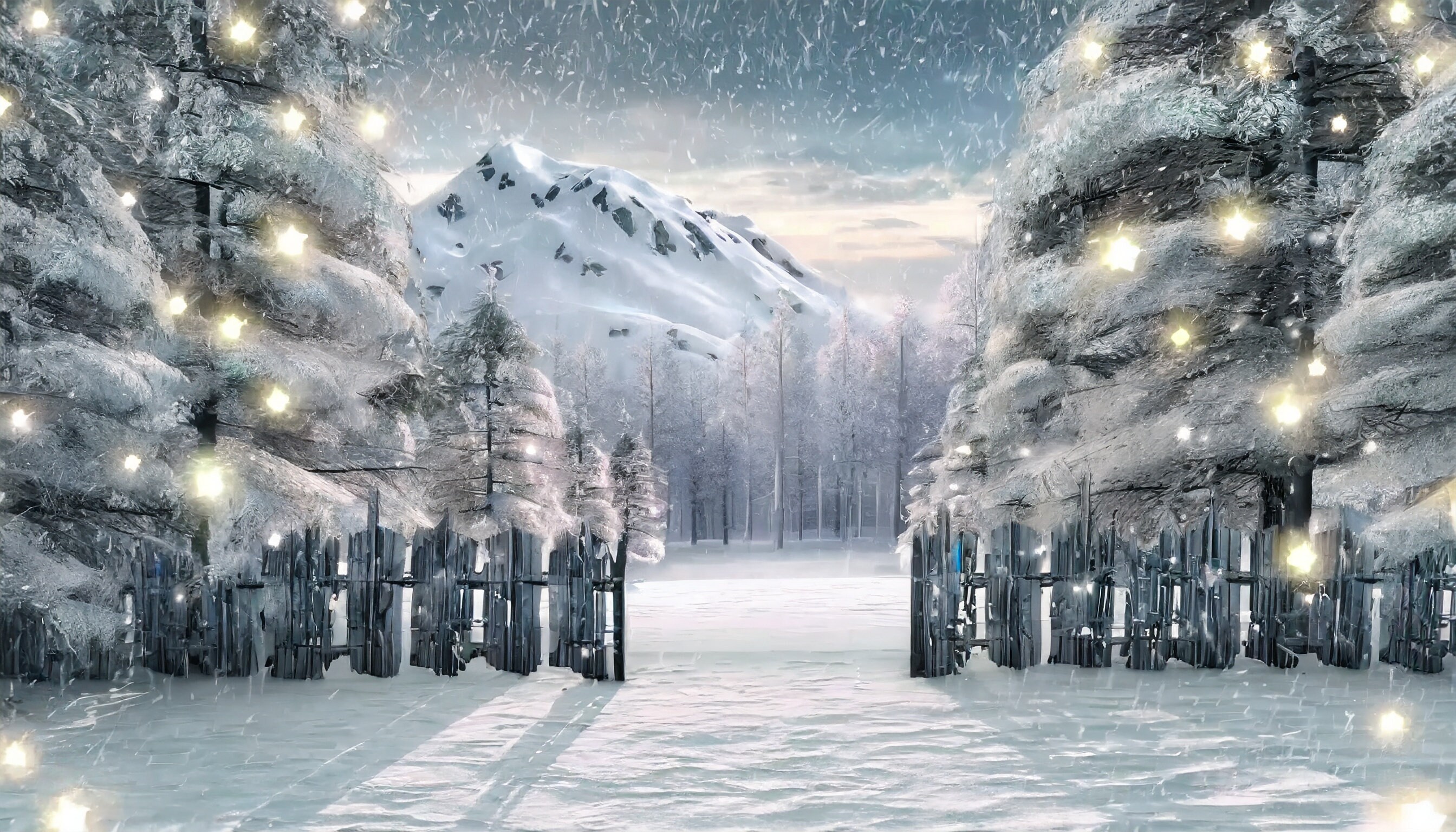 8 Winter Scenes, Wall Art, Christmas Background, Whimsical Winter ...