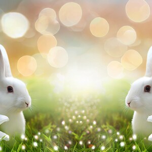 Digital Easter Background, Easter Scene, Easter Bunny, Easter Baby ...