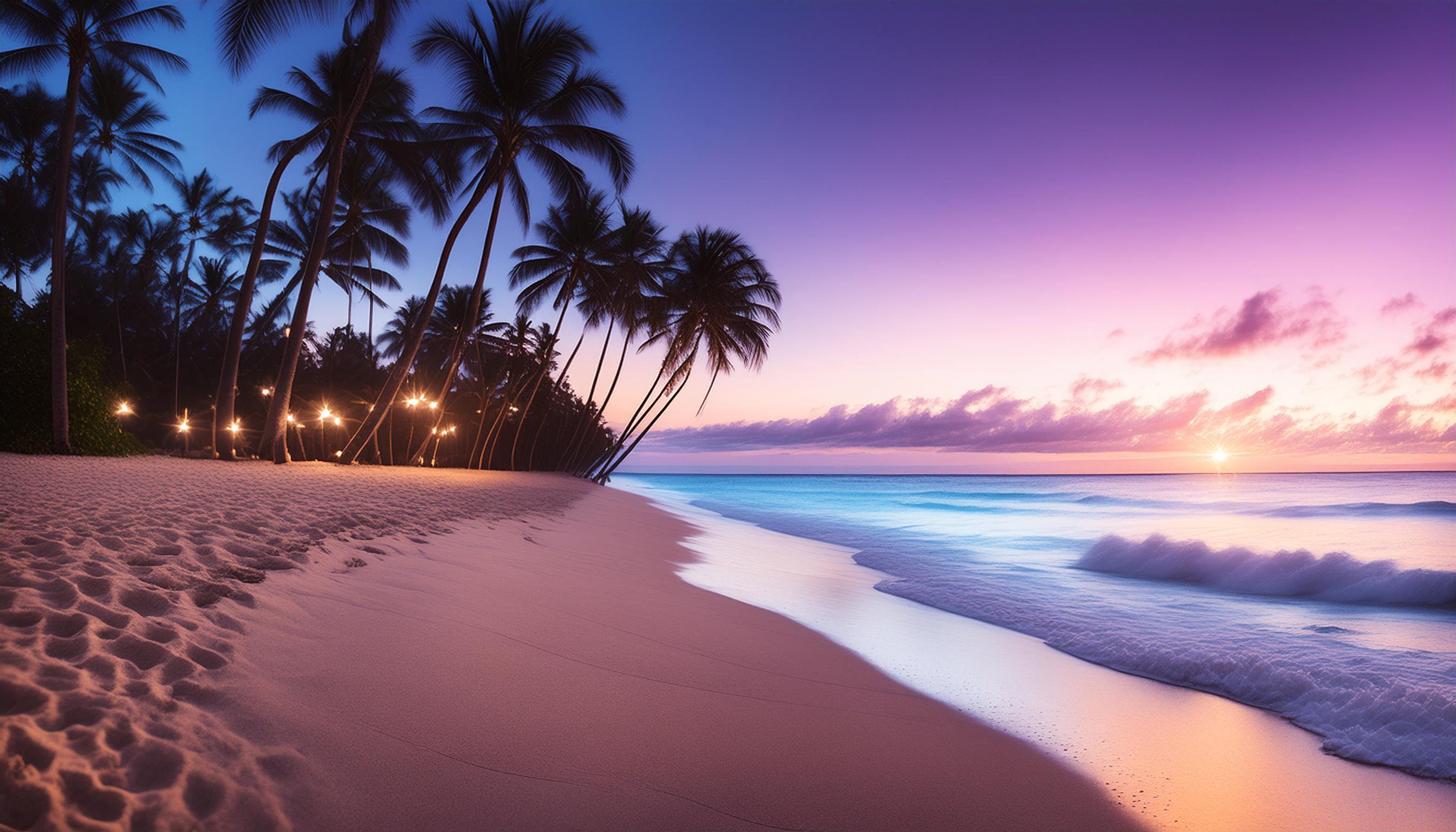 Beach Scene, Tropical Beach, Ocean Background, Beach and Palm Trees ...