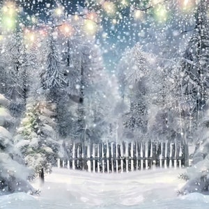 8 Winter Scenes, Wall Art, Christmas Background, Whimsical Winter ...