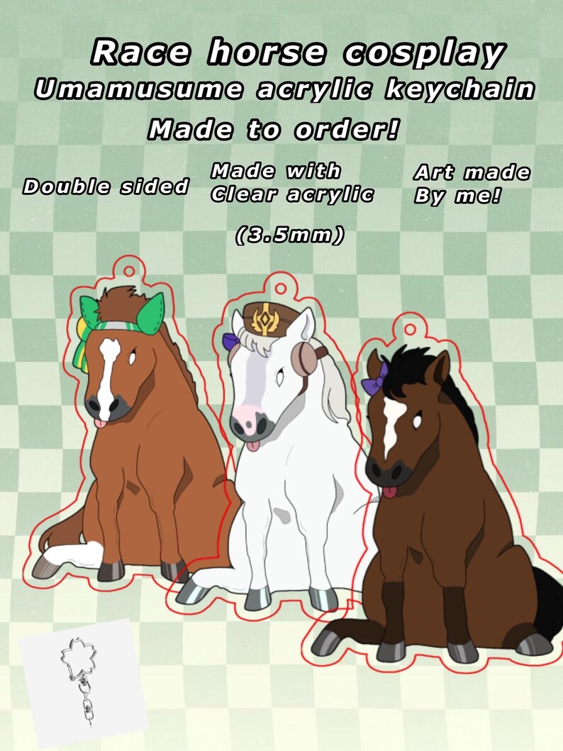 Umamusume- Race Horse Cosplay Acrylic Keychain - Made to Order - Etsy