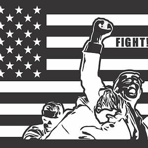 Trump Fist Flag SVG: CNC Carving Vector Graphic - Etsy