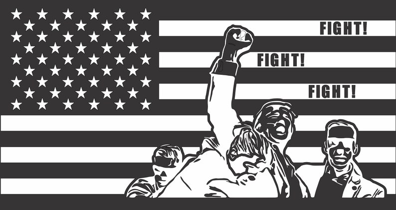 Trump Fist Flag SVG: CNC Carving Vector Graphic - Etsy