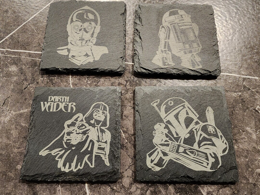 Laser Etched Slate Coasters | Brewery Coasters | Wedding Coasters ...