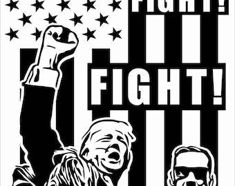 Trump Fist Flag SVG: CNC Carving Vector Graphic - Etsy
