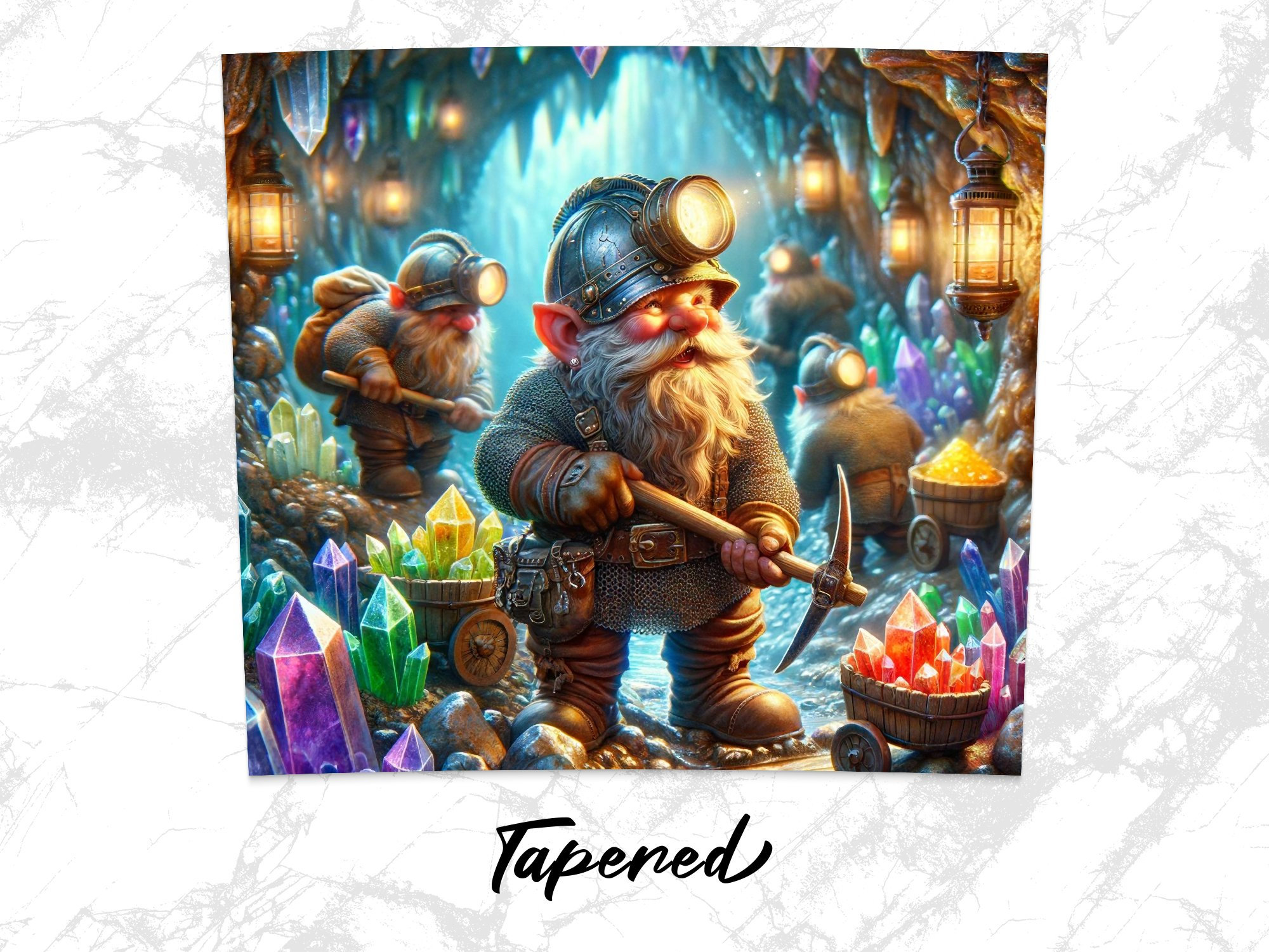 Fantasy Dwarf Miner 20 Oz Tumbler Design, Crystal Cave Sublimation Wrap ...