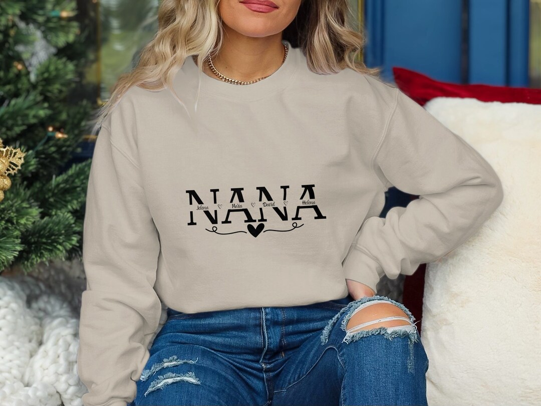 Nana Love SVG Digital Cutting File, Split Names Frame Design, Instant Download Perfect for DIY ...