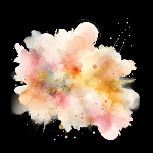 20 Pastel Watercolor Splashes Clipart, Transparent PNG Brush Strokes ...