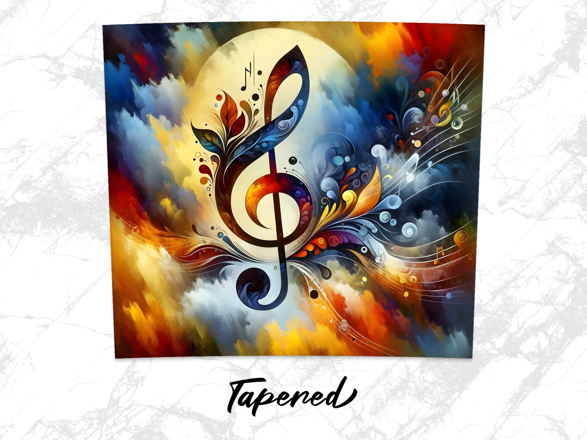 Stylized Treble Clef 20 Oz Skinny Tumbler Sublimation Design, Straight ...