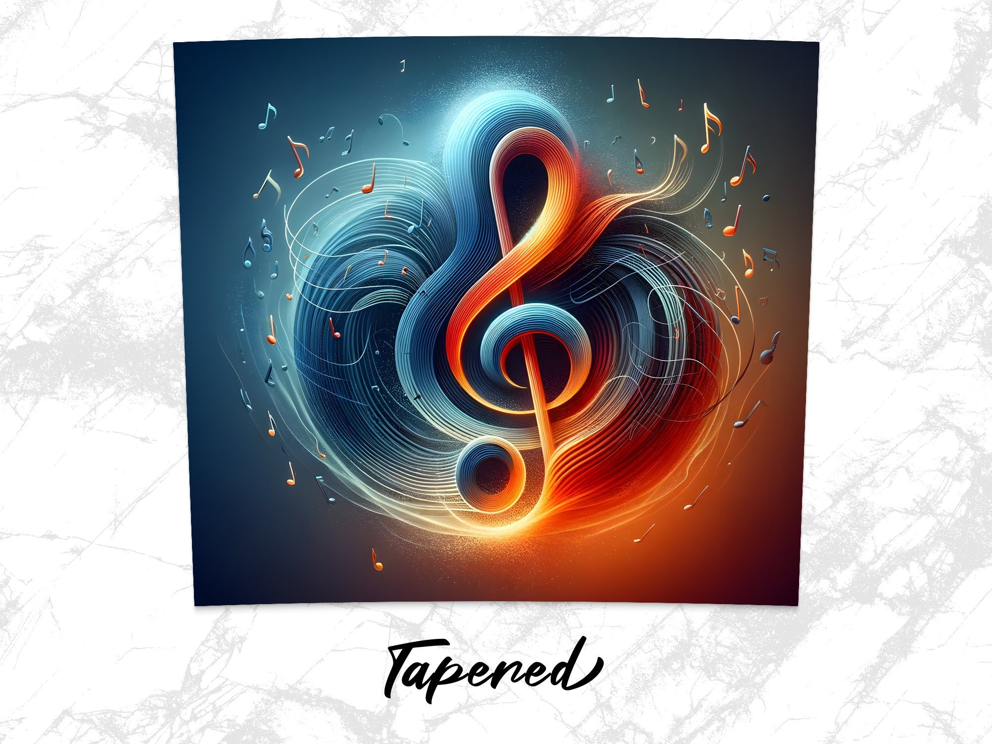 Stylized Treble Clef 20 Oz Skinny Tumbler Sublimation Design, Straight ...