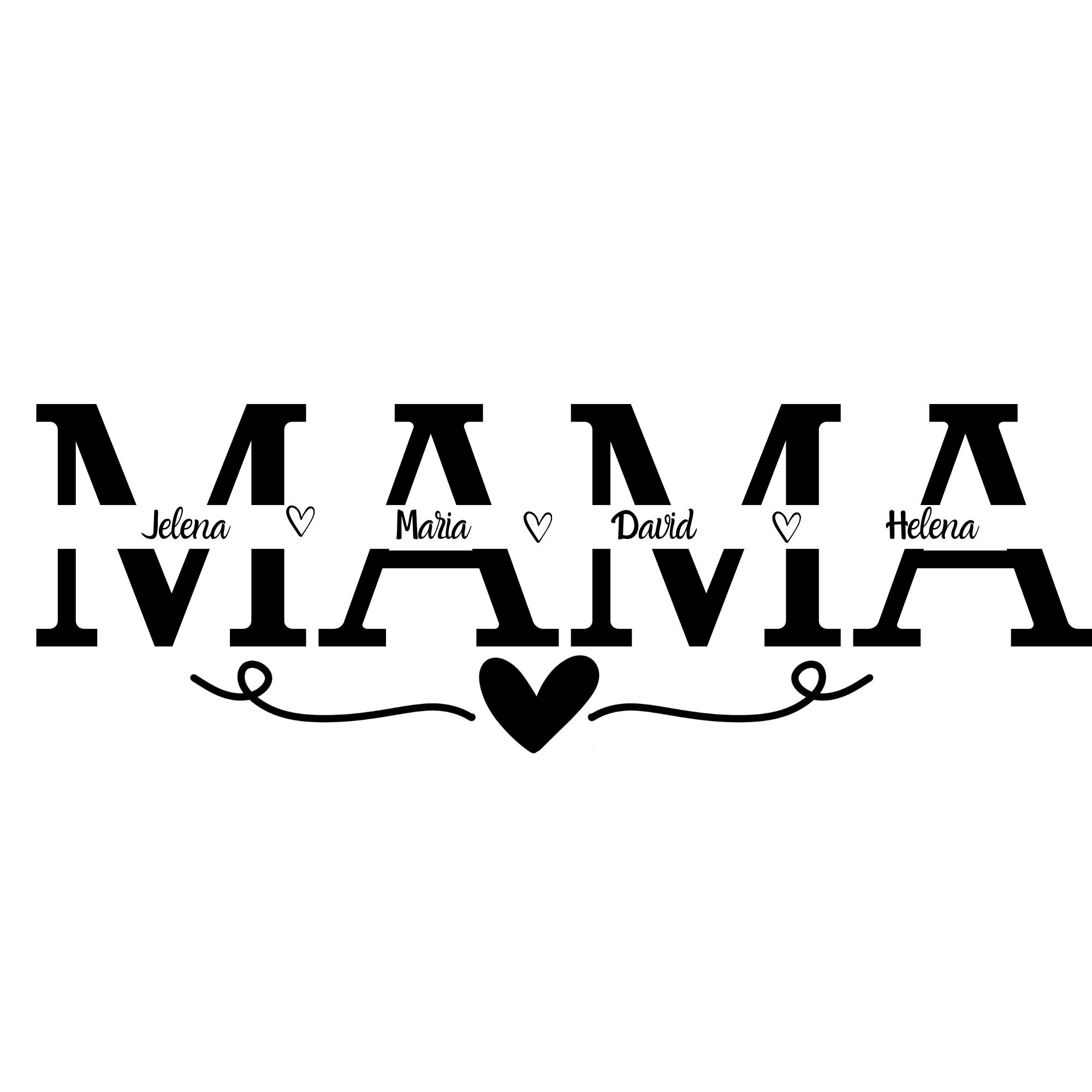 Customizable Mom SVG Bundle, Mama Split Names Frame Digital File ...