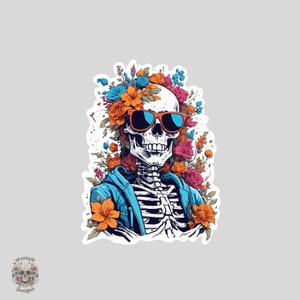 Skull With Flowers PNG Gothic PNG Instant Download Illustration Digital ...