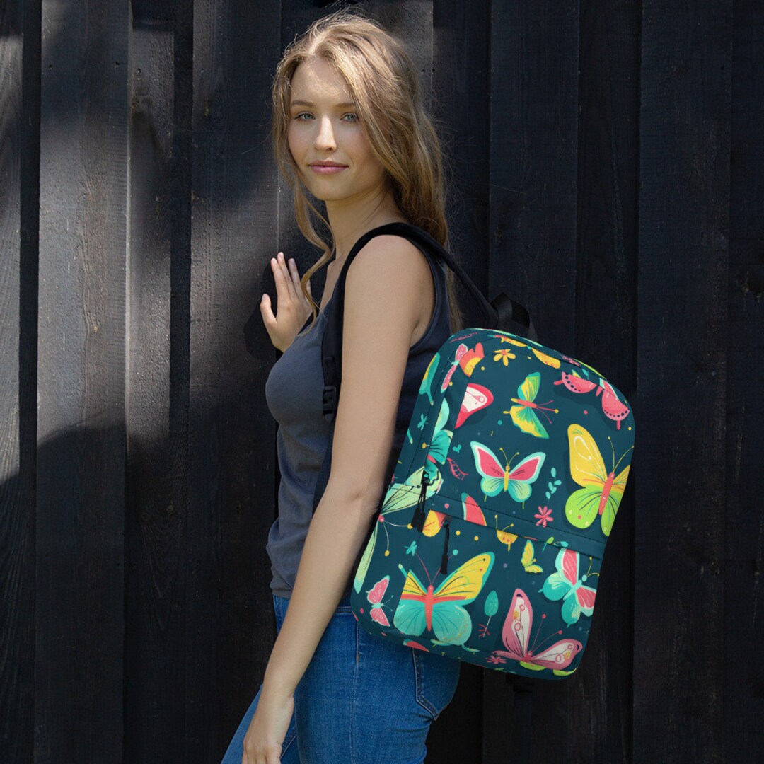 Butterflies Backpack, Cute School Backpack for Butterfly Lover ...