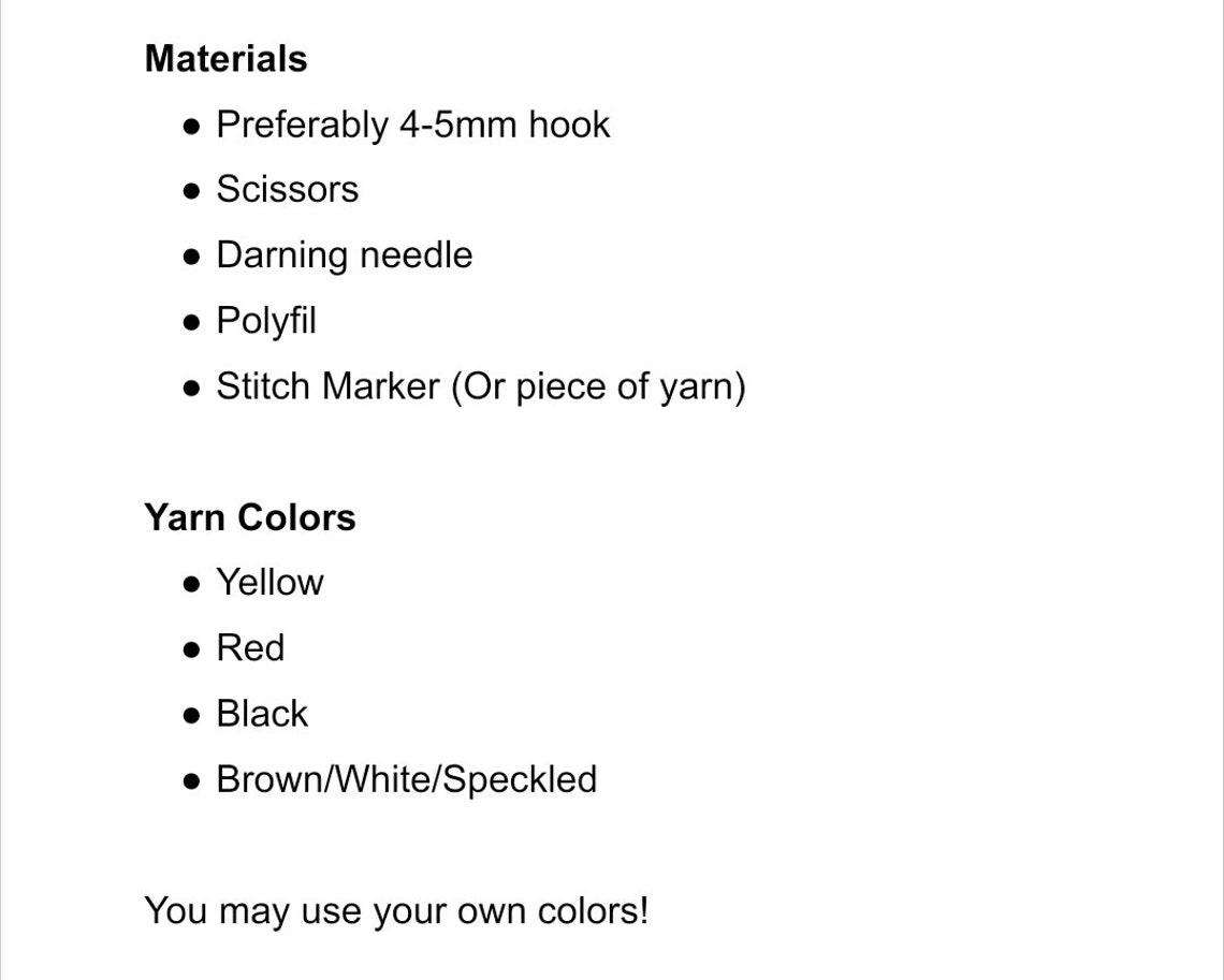 Chicken Crochet Pattern, English PDF Digital Download (read Item ...