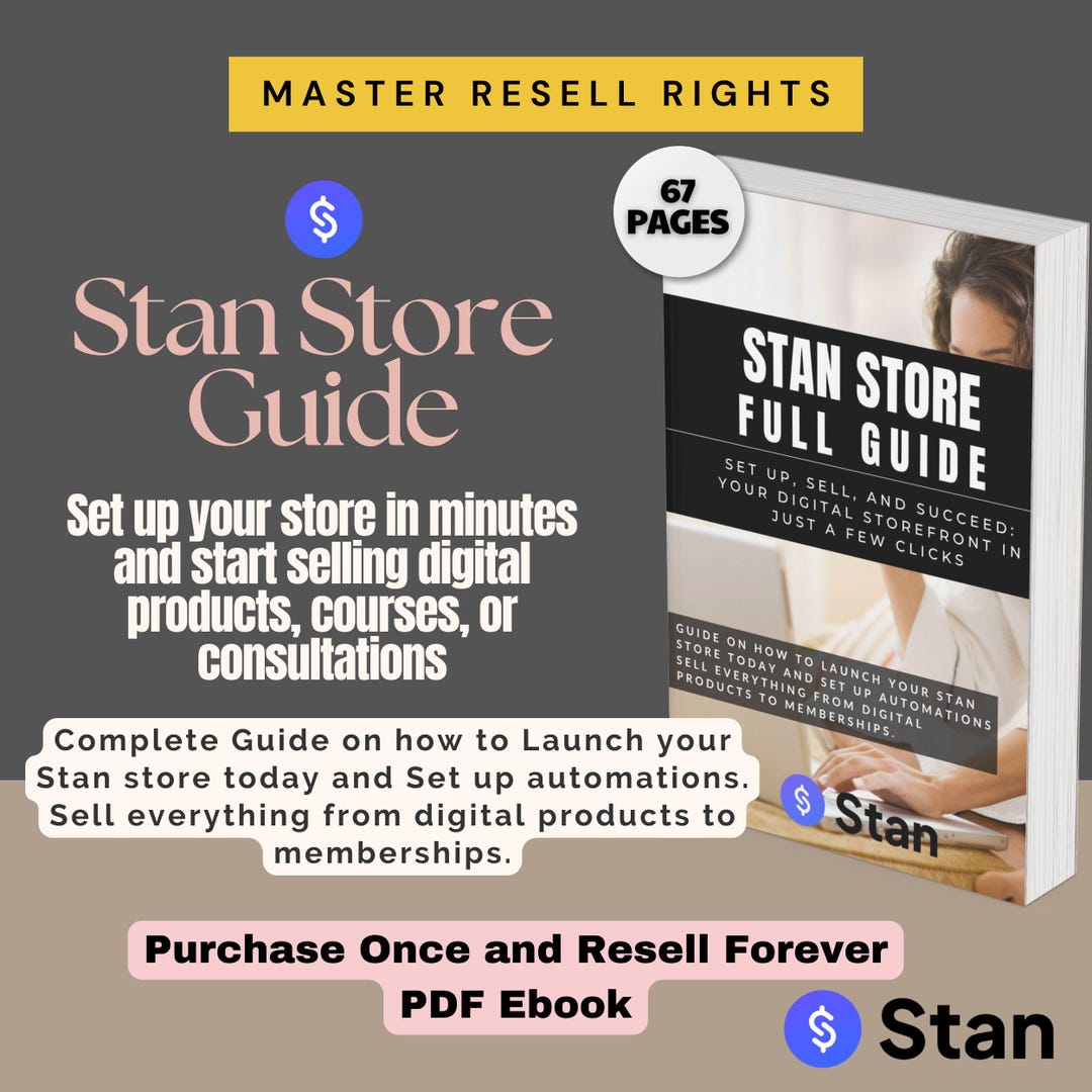Stan Store Guide: PDF Ebook Passive Income With Master Resell Rights ...