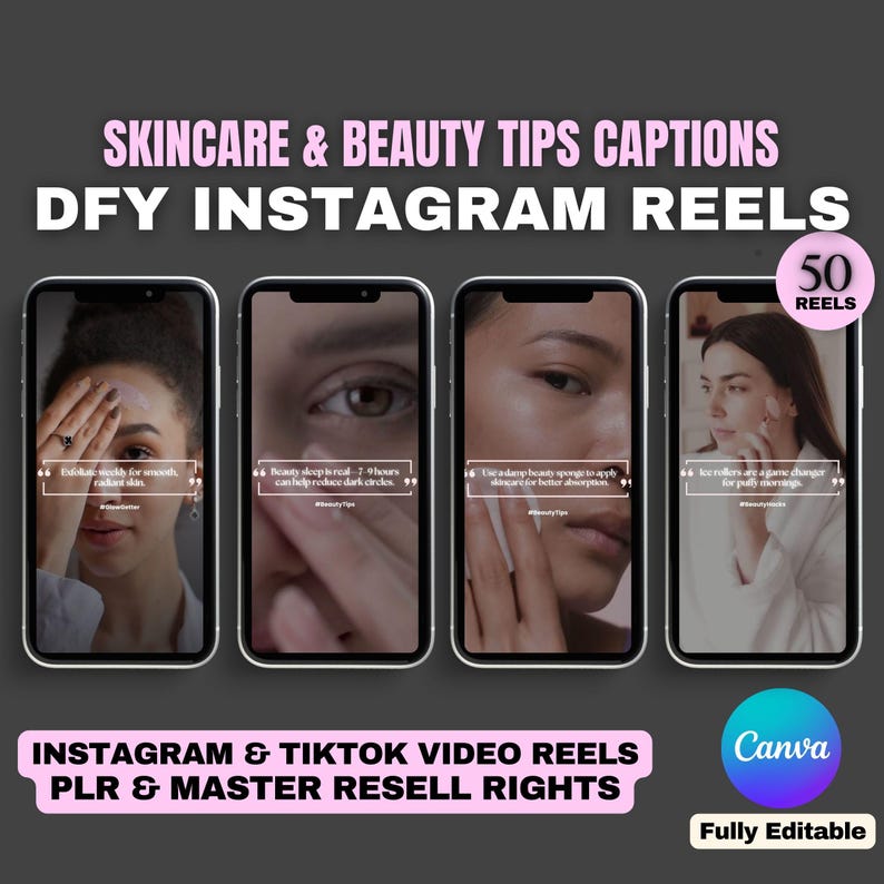Skincare Instagram Reels Templates: Beauty Tips and Skin Care Routine ...