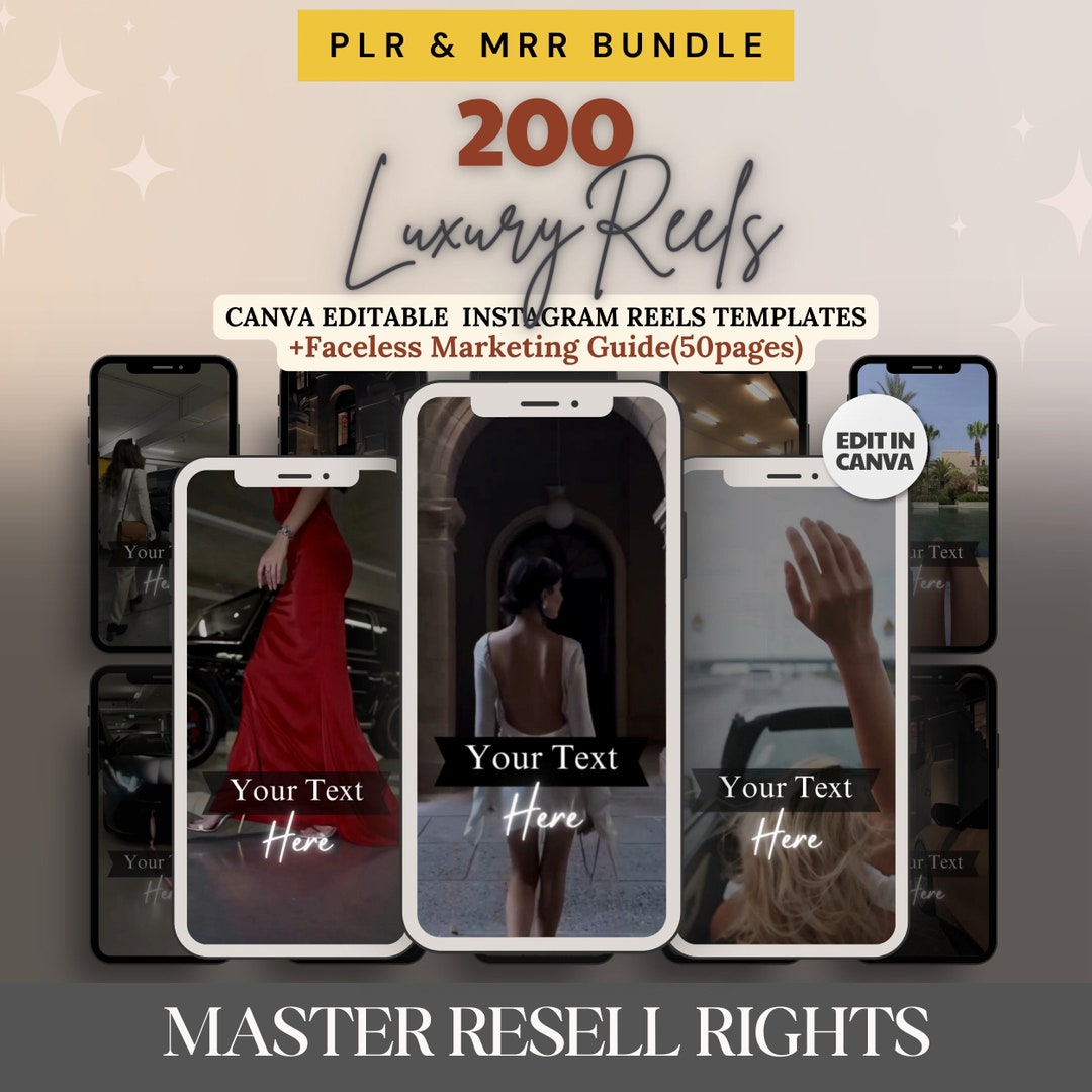 PLR Instagram Reels Master Resell Rights Luxury Reels Instagram ...