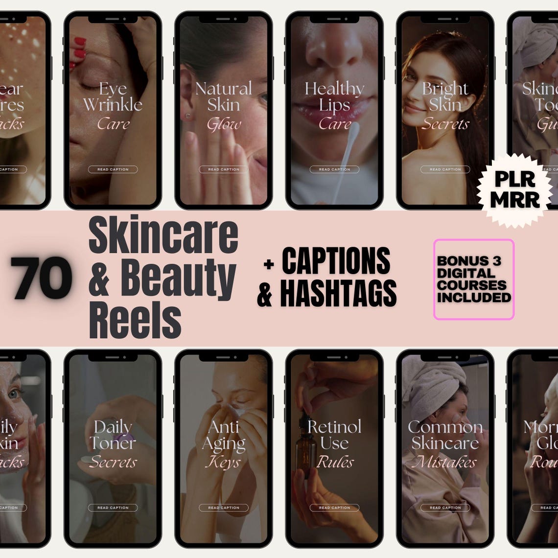 70 Skincare Instagram Reels Templates – Beauty & Skincare Routine ...